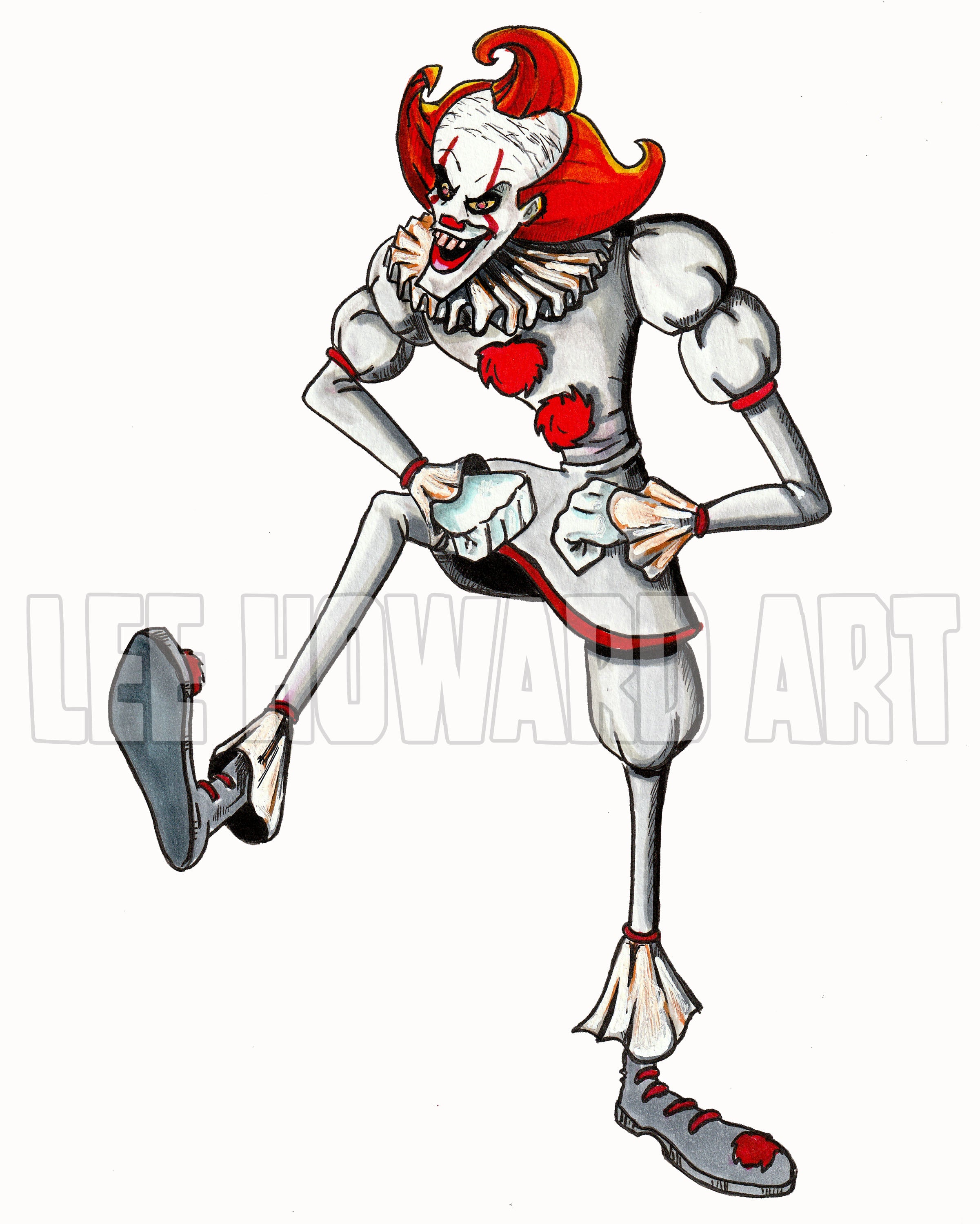 Pennywise - Disney Style 7" x 10" Original Drawing – Art by Lee Howard