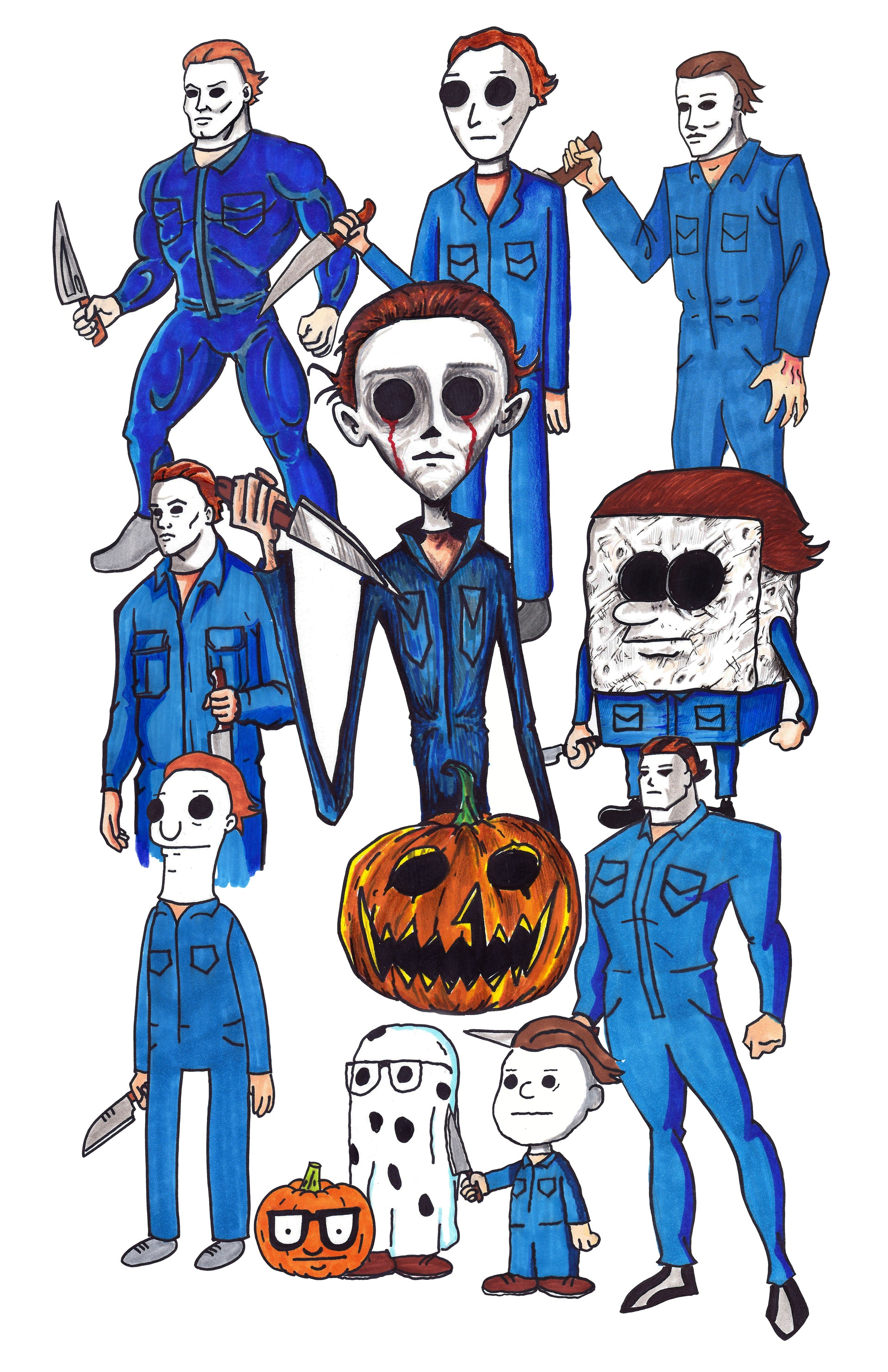 Michael Myers Cartoon Drawing Michael Myers MajaNATION