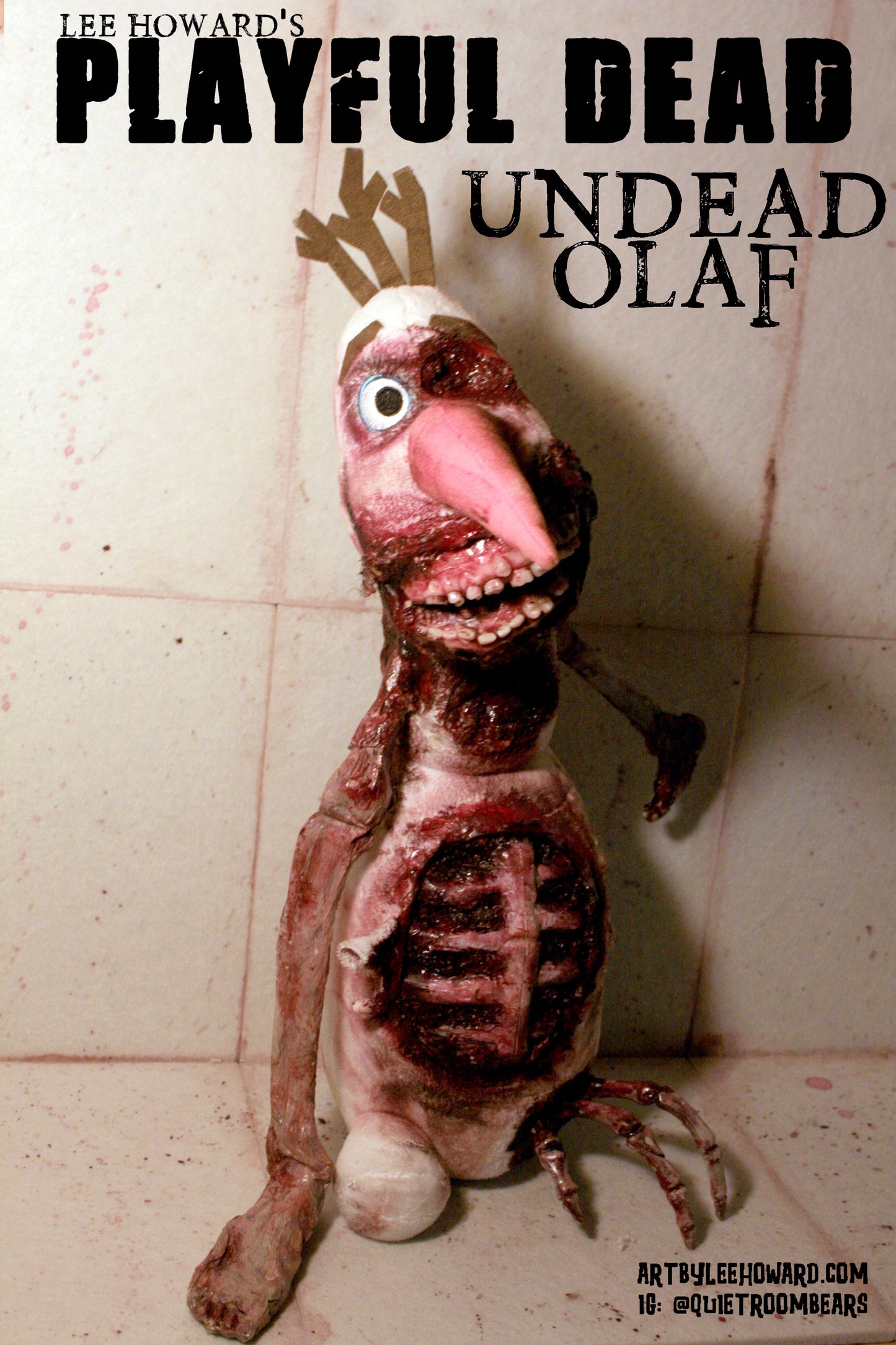 Playful Dead - Zombie Olaf from Frozen- One of a kind horror art plush ...