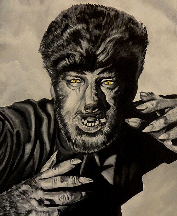 The WOLFMAN - Lon Chaney, Jr - Art Print Reproduction 8" x 10" - signe ...